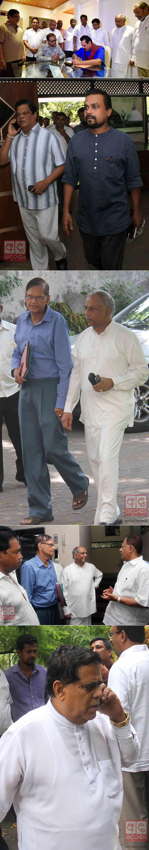 Mahinda and UPFA candidates sign nominations...