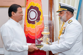 New navy chief calls on President...