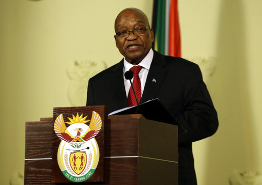 South Africa’s President Jacob Zuma resigns