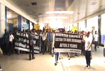 Airport workers protest...