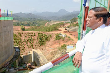 Moragahakanda-Kalu Ganga water filling ceremony...