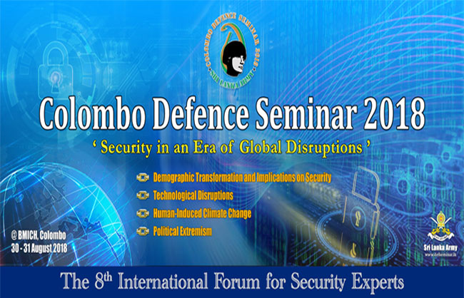 Colombo Defence Seminar 2018 to commence on Aug. 30