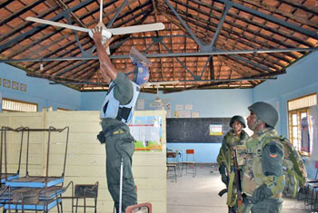 Troops continue to ensure security of schools...
