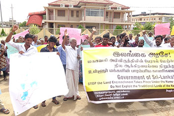 Protest against land encroachment...