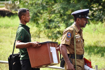 Transporting ballot boxes for Presidential Election…