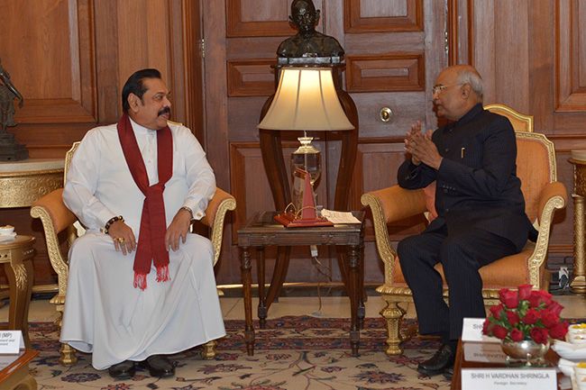 PM Rajapaksa calls on Indian President
