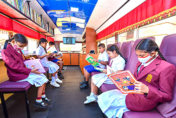 Mobile library donation on Children’s Day...