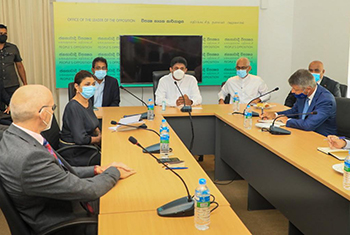 Diplomatic talks between Sajith & foreign envoys...