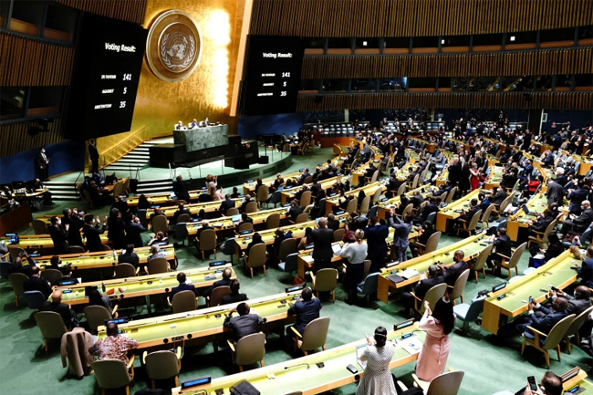 UN passes resolution to condemn Russia’s invasion of Ukraine; Sri Lanka ...