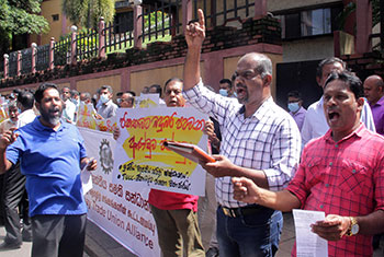 Railway trade unions protest...