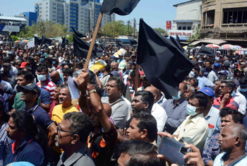 Protest against tax revision...