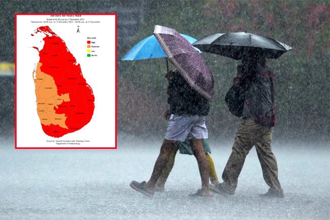 ‘Amber’ advisory issued for heavy rainfall