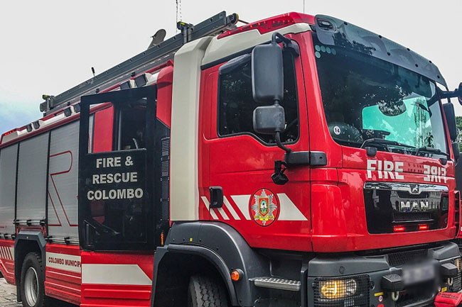Fire breaks out near Colombo Port
